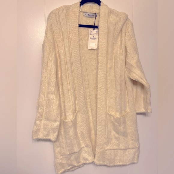 Zara | Sweaters | Zara Off White Knit Cardigan | Poshmark